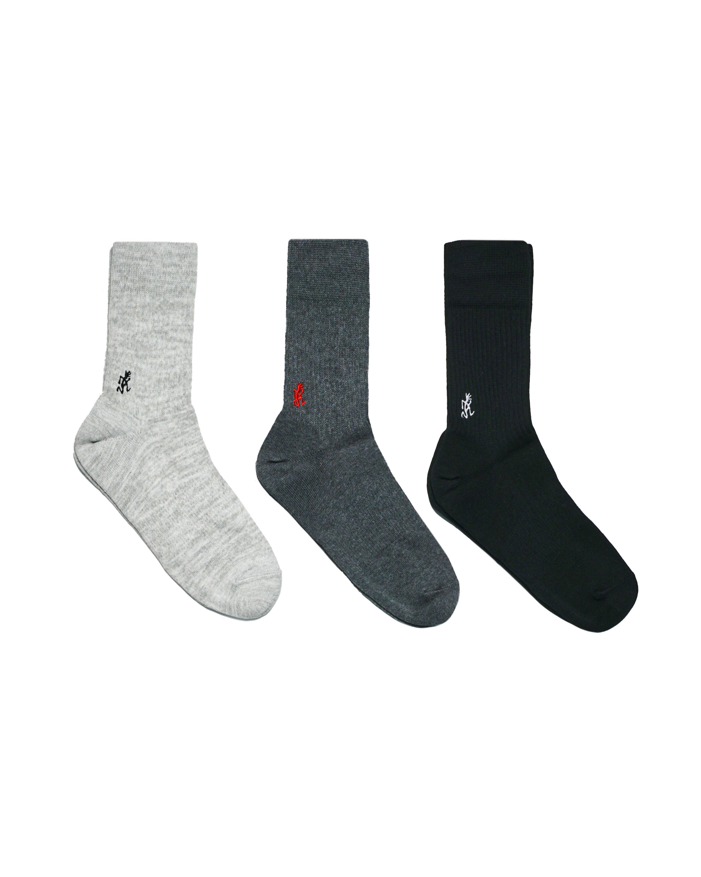 Gramicci BASIC CREW SOCKS (3 sets) | SX-M04-GRE | AFEW STORE